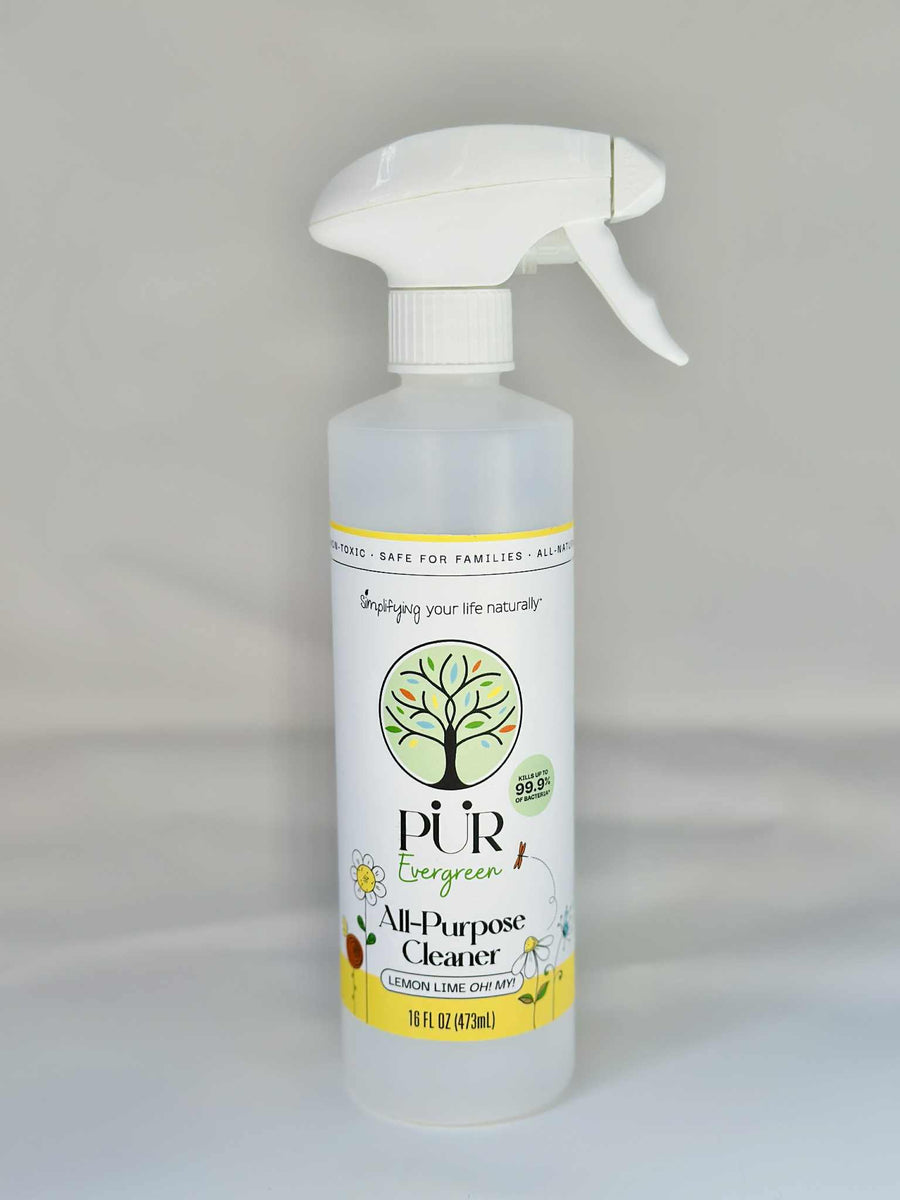 Reusable 16 oz EMPTY Spray Bottle PÜR Evergreen Lemon Lime OH! MY!