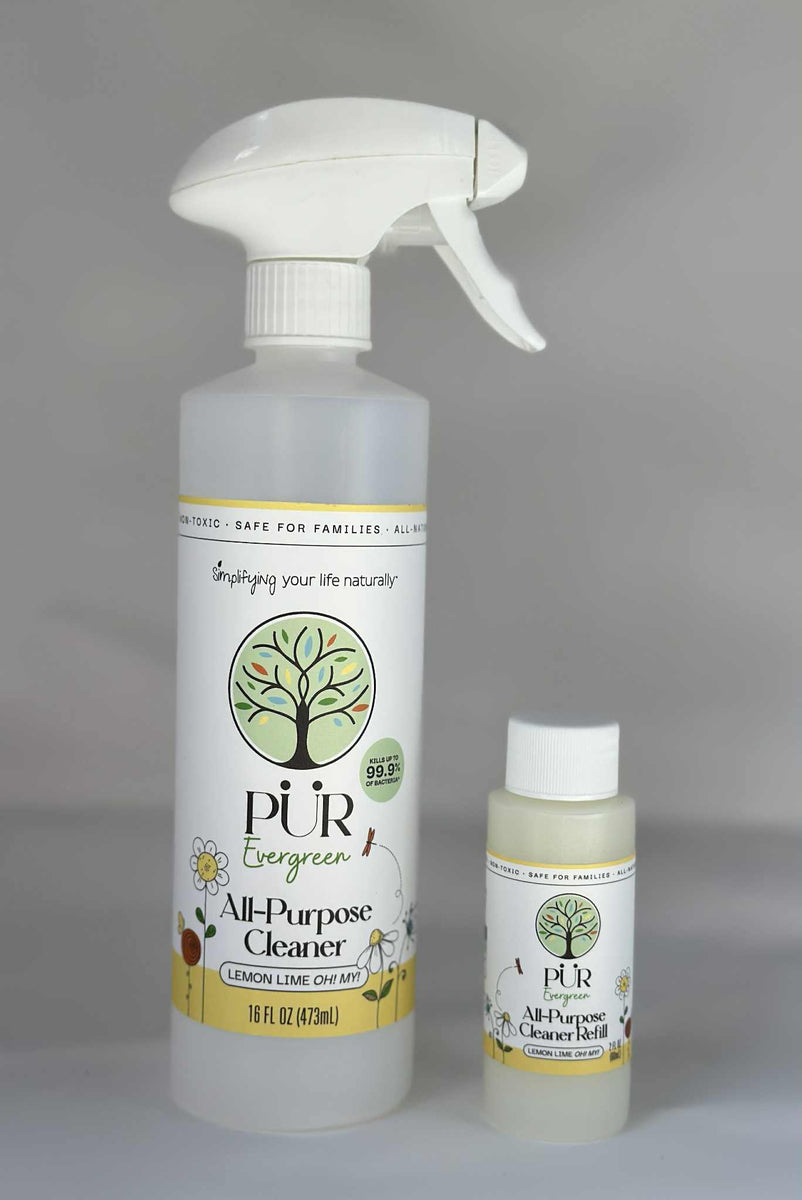 PÜR Evergreen® 16 oz EMPTY Bottle + All Purpose 2 oz Set Lemon Lime OH