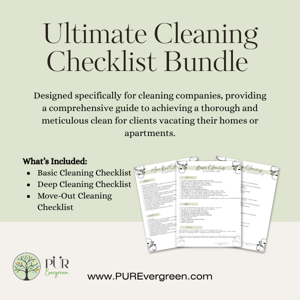 Digital Download - Ultimate Cleaning Checklist Bundle – PÜR Evergreen